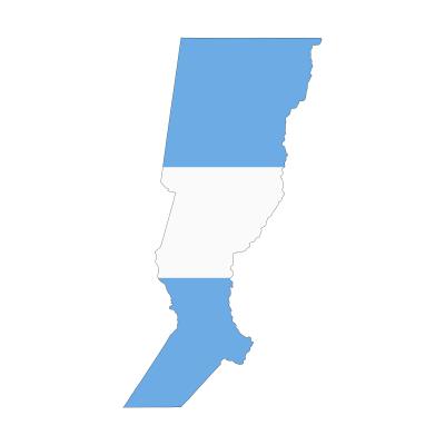 Santa Fe Vector Outline Map, Argentina