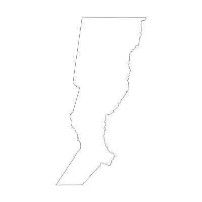 Santa Fe Vector Outline Map, Argentina