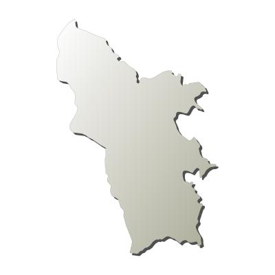 Syunik Vector Outline Map, Armenia