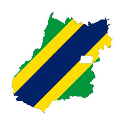 Goias Vector Outline Map, Brazil