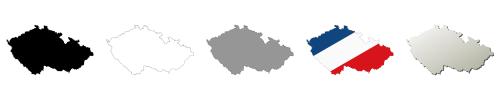 Czech Republic Vector Outline Maps