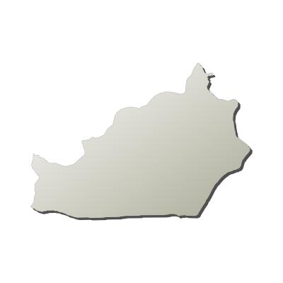Semnan Vector Outline Map, Iran
