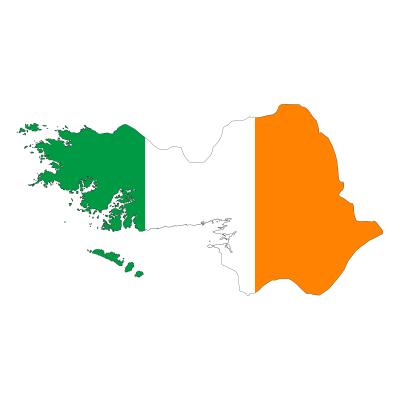 Galway Vector Outline Map, Ireland