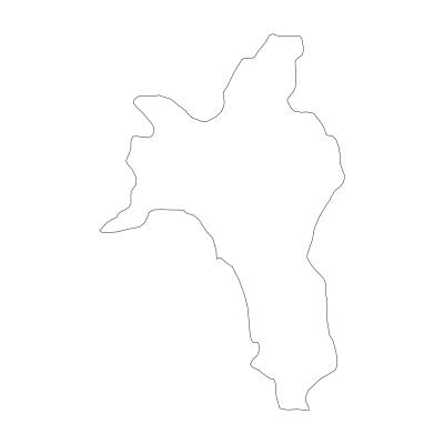 Roscommon Vector Outline Map, Ireland