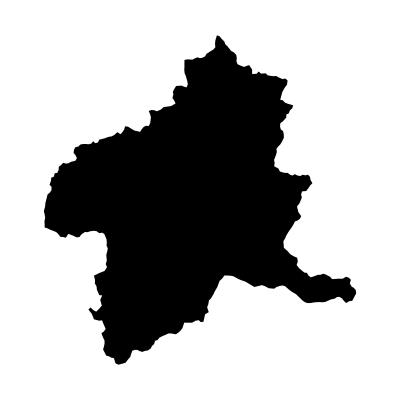 Gunma Vector Outline Map, Japan