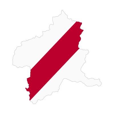 Gunma Vector Outline Map, Japan