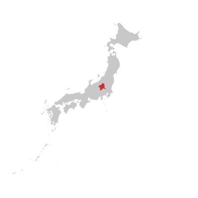 Gunma Vector Outline Map, Japan