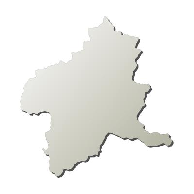 Gunma Vector Outline Map, Japan