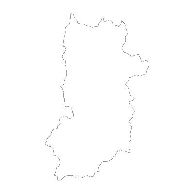 Nara Vector Outline Map, Japan