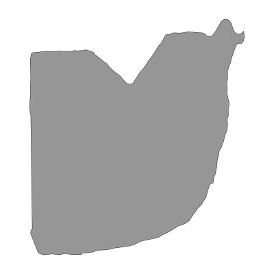 Federal Capital Territory Vector Outline Map, Nigeria
