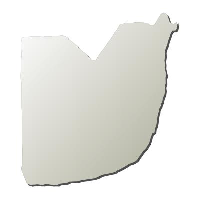 Federal Capital Territory Vector Outline Map, Nigeria