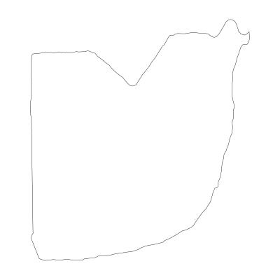Federal Capital Territory Vector Outline Map, Nigeria