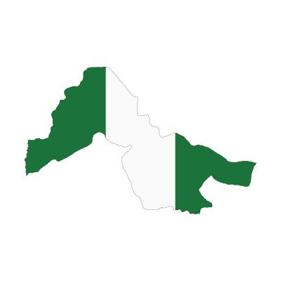 Kwara Vector Outline Map, Nigeria