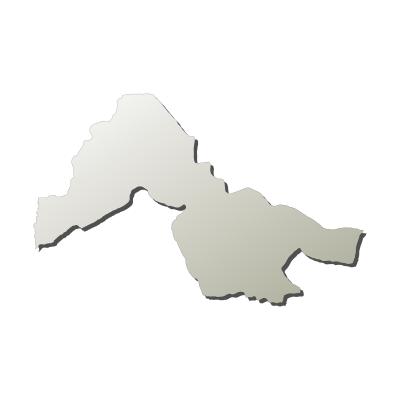 Kwara Vector Outline Map, Nigeria