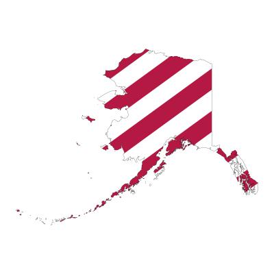 Alaska Vector Outline Map, United States