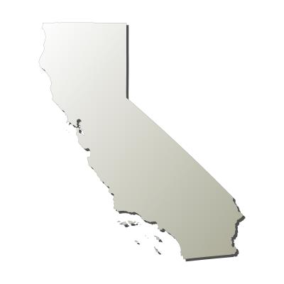 California Vector Outline Map, United States
