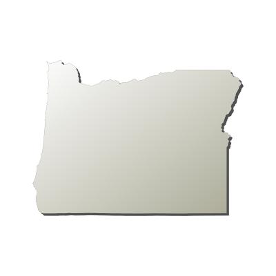 Oregon Vector Outline Map, United States