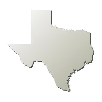 Texas Vector Outline Map, United States
